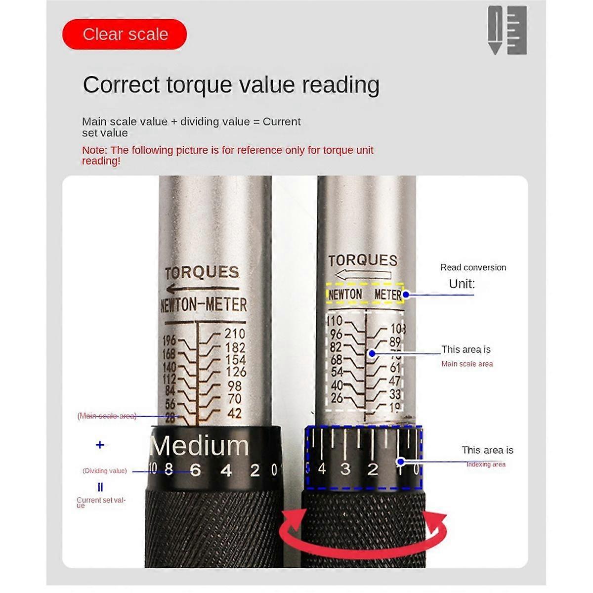 Torque Spanner High Precision Adjustable Preset Kg Torque Wrench Bike ...