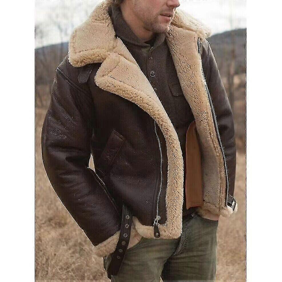 2023 Men's Raf Aviator Real Leather Jacket Coat Bomber B3 Sheep Skin ...