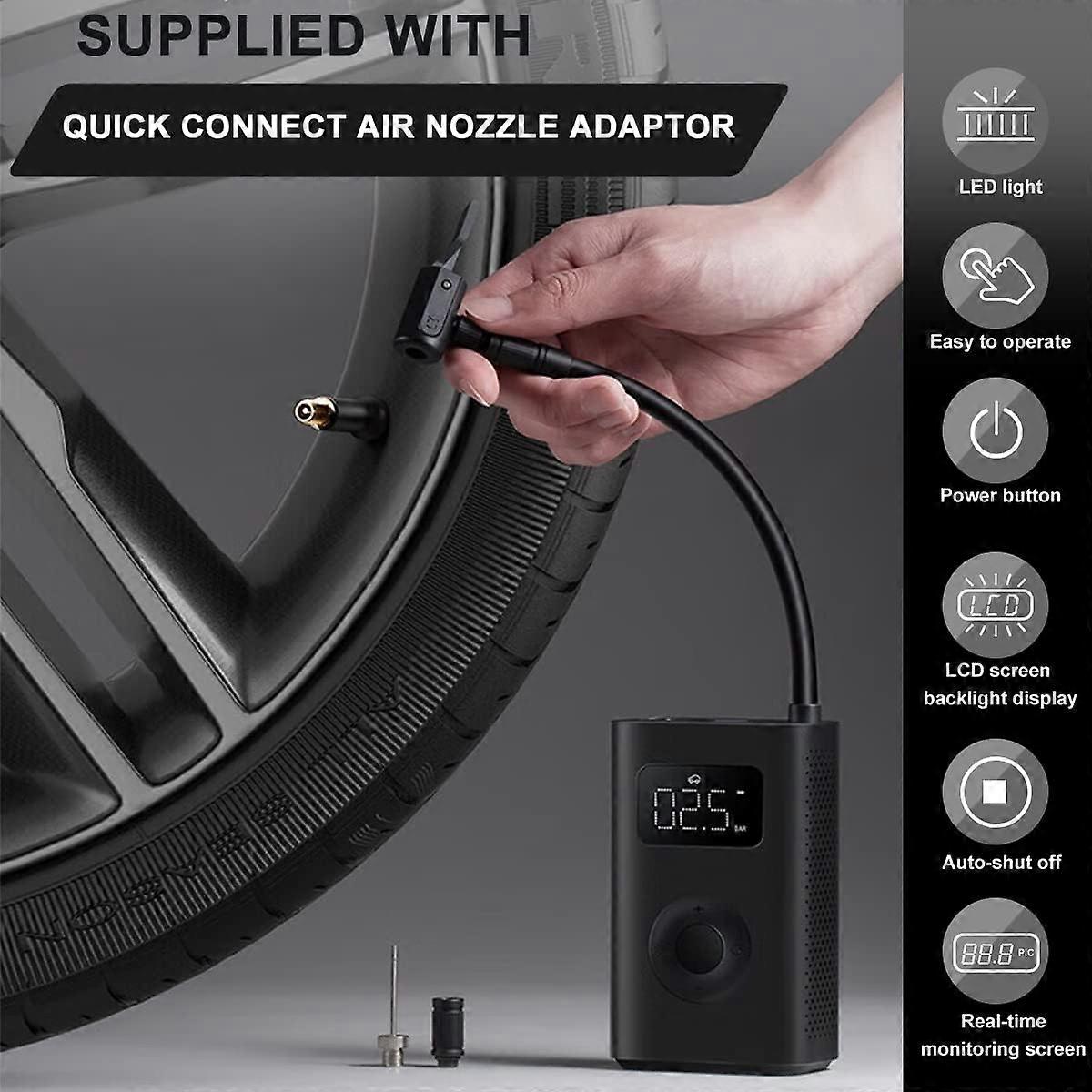 Mijia portable air compressor - Electric bicycle pump car tire inflator ...