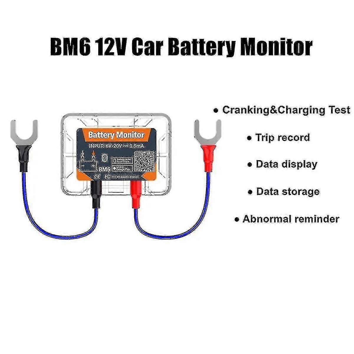 2024 Wireless Bluetooth 12v Battery Monitory Bm6 With Car Battery ...