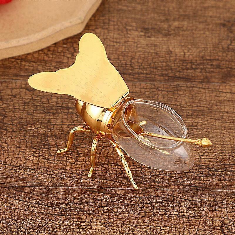 Light luxury creative simulation bee jar, honey jar with lid, crystal ...