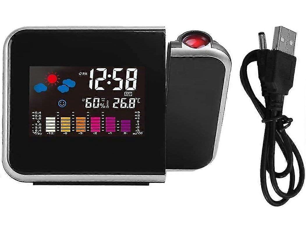Projection Alarm Clock, Lcd Projection Digital Alarm Clock, Usb ...