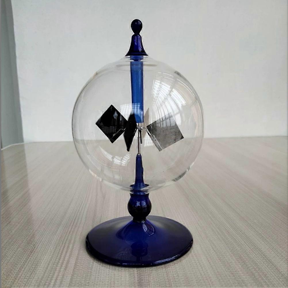 4 Blades Rotating Glass Windmill Solar Powered Crookes Radiometer Light Mill/Educational ...