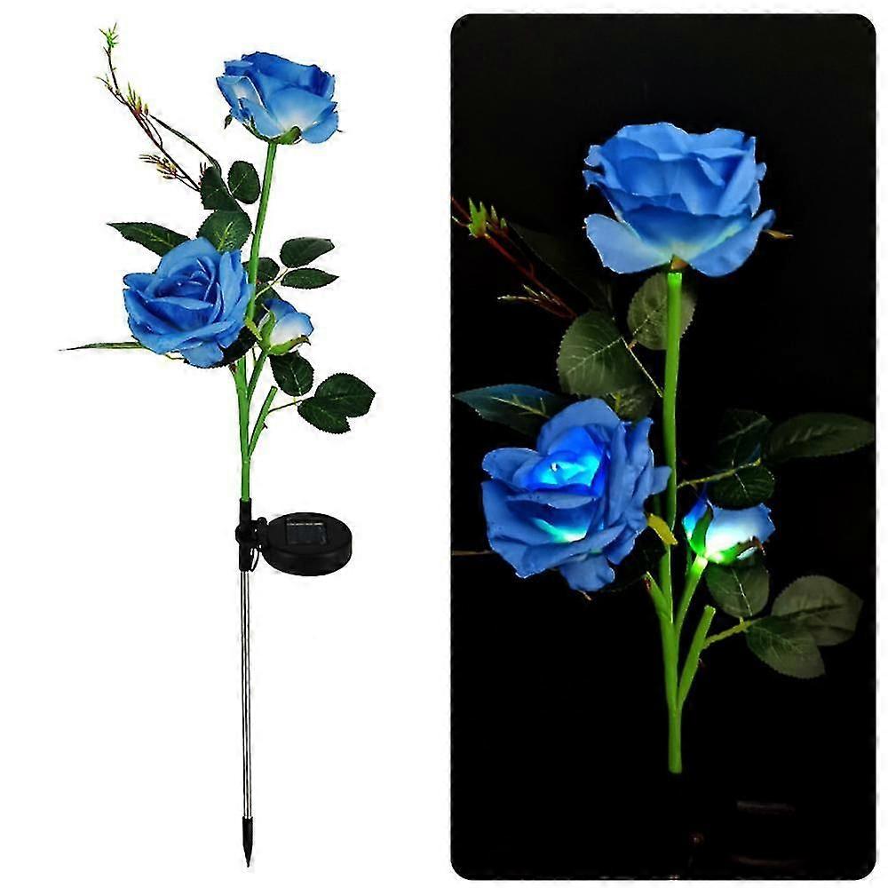 Solar Garden Decor, 2-pack Solar Light Roses For Patio, Passage, Yard ...