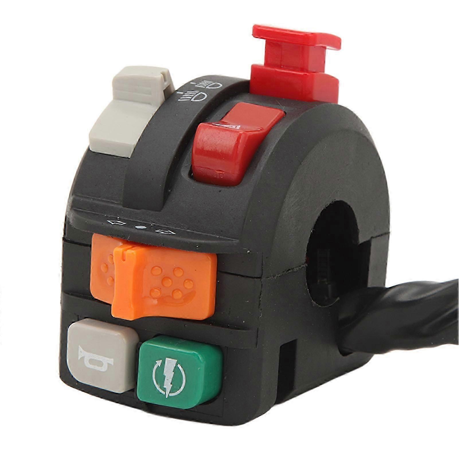 Motorcycle Handlebar Switch 7/8in 22mm 7 Function Motorcycle Headlight Horn Control Switch for ...