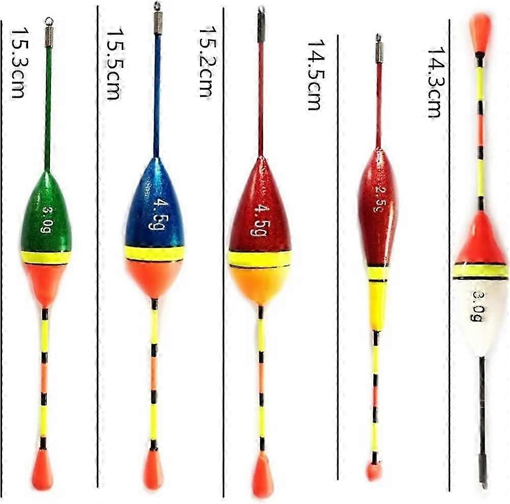 10 Pcs Fishing Floats Set Fishing Tackle Floats Colorful Foam Fishing ...