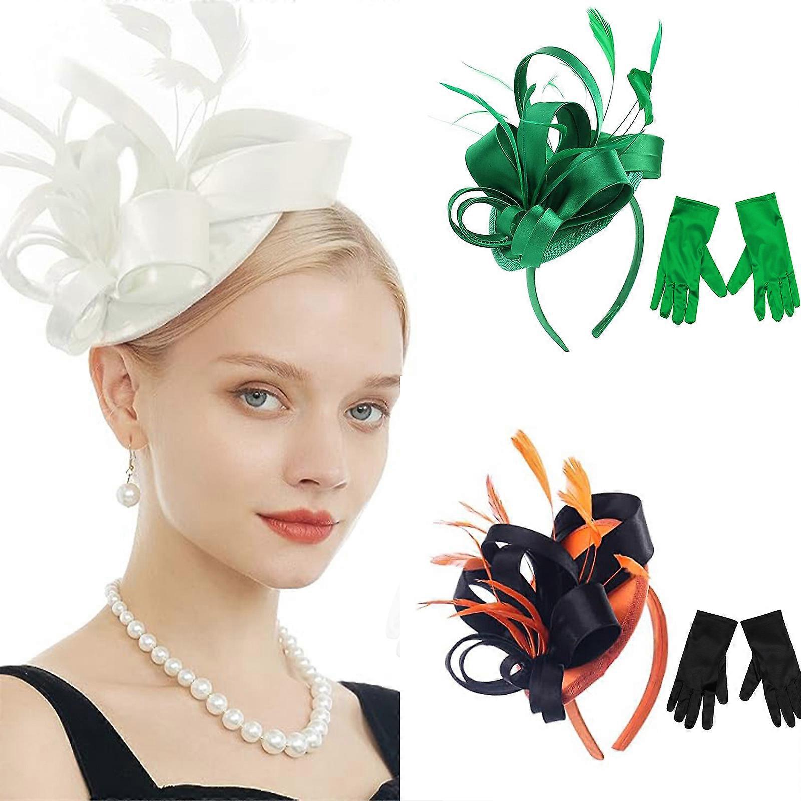 Satins Fascinator Hats Fascinator Flower Headband Feathers Tea Party ...
