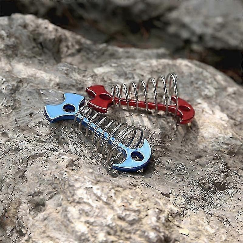 10Pcs Adjustable Plank Floor Spring Anchor Tent Pegs Buckle Outdoor ...