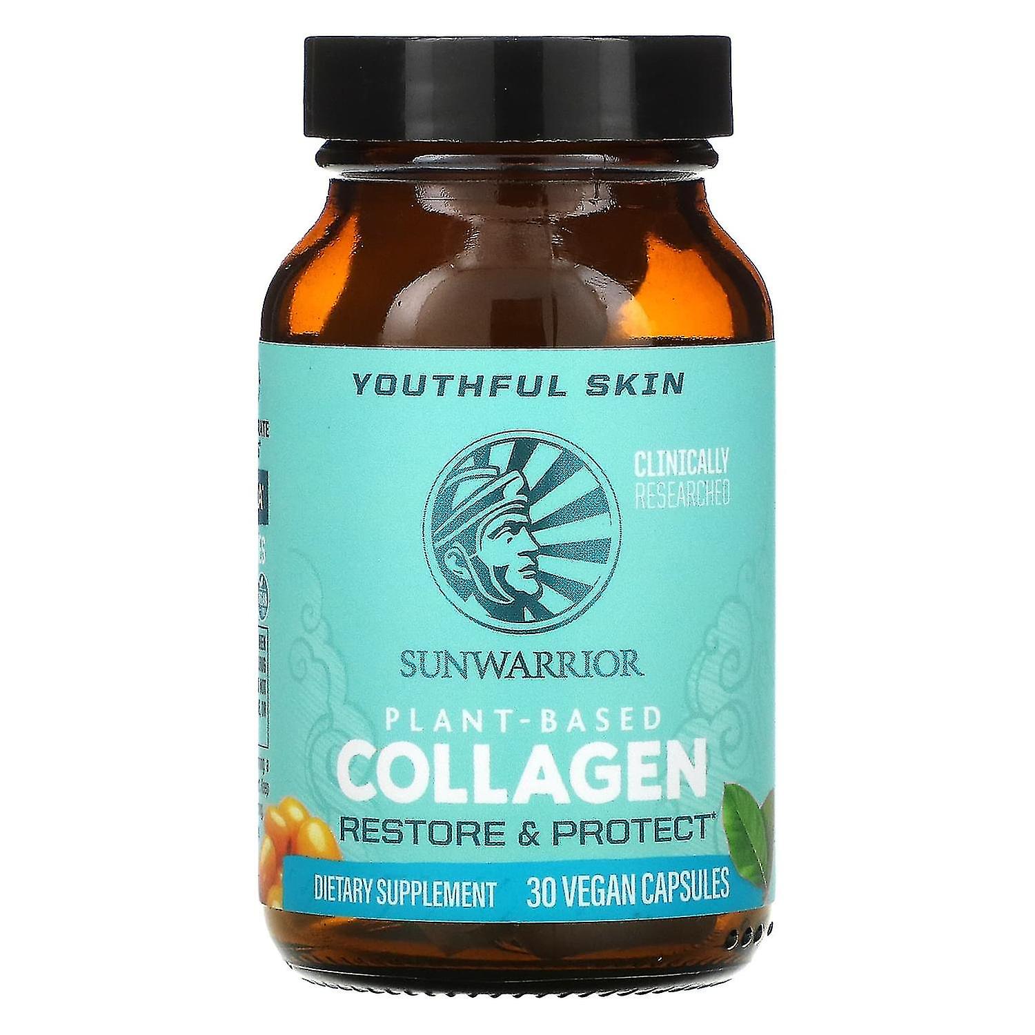 Sunwarrior, Plant-Based Collagen, Restore & Protect, 30 Vegan Capsules ...