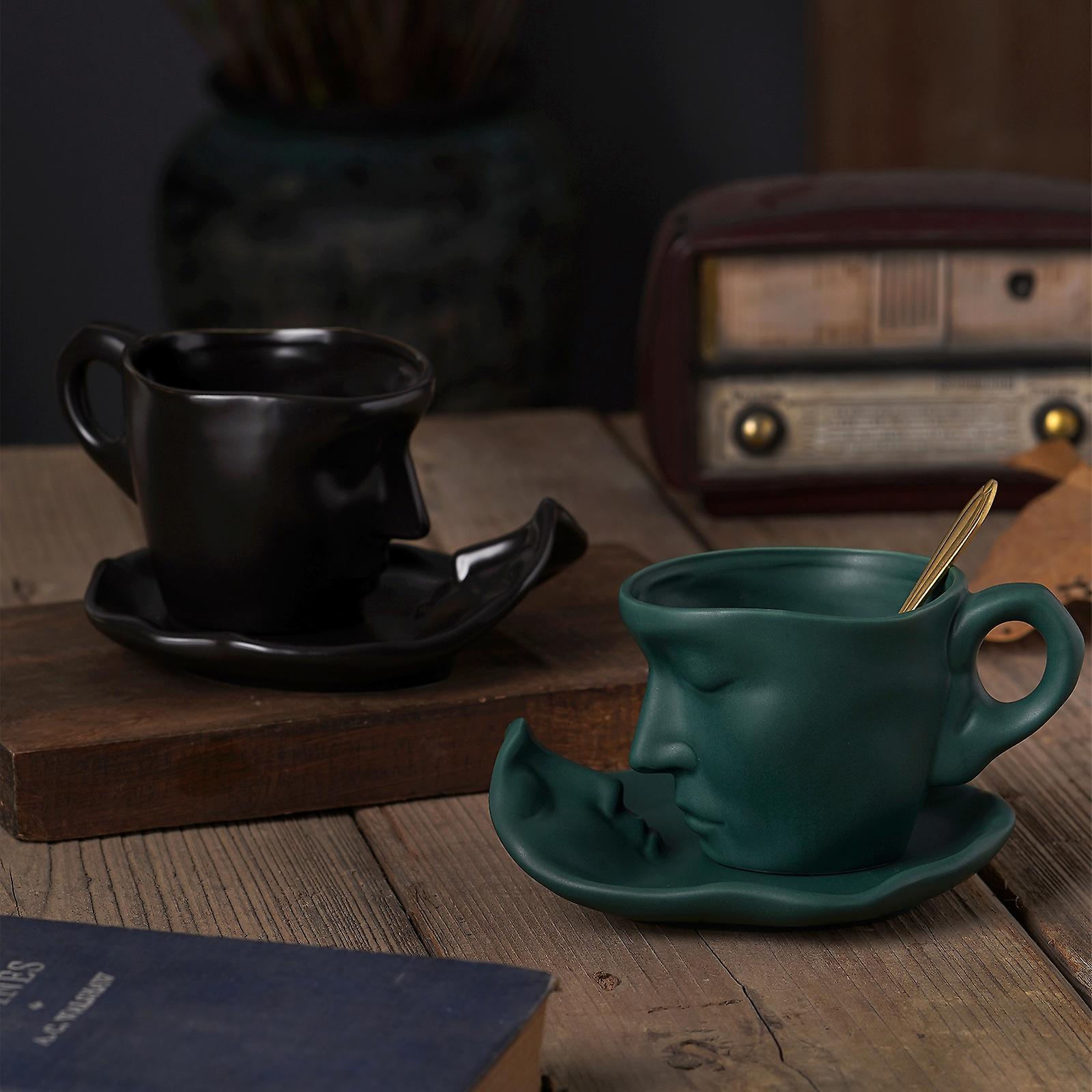 Fast shipping 3D Human Face Kissing Mug Abstract Arts Juice Water Cup ...