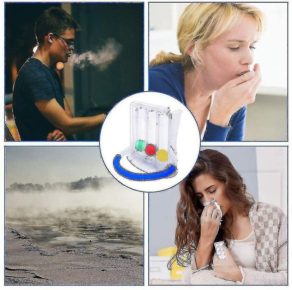 Breathing Trainer For Breathing Exercises - Lung Trainer 3 Chamber ...