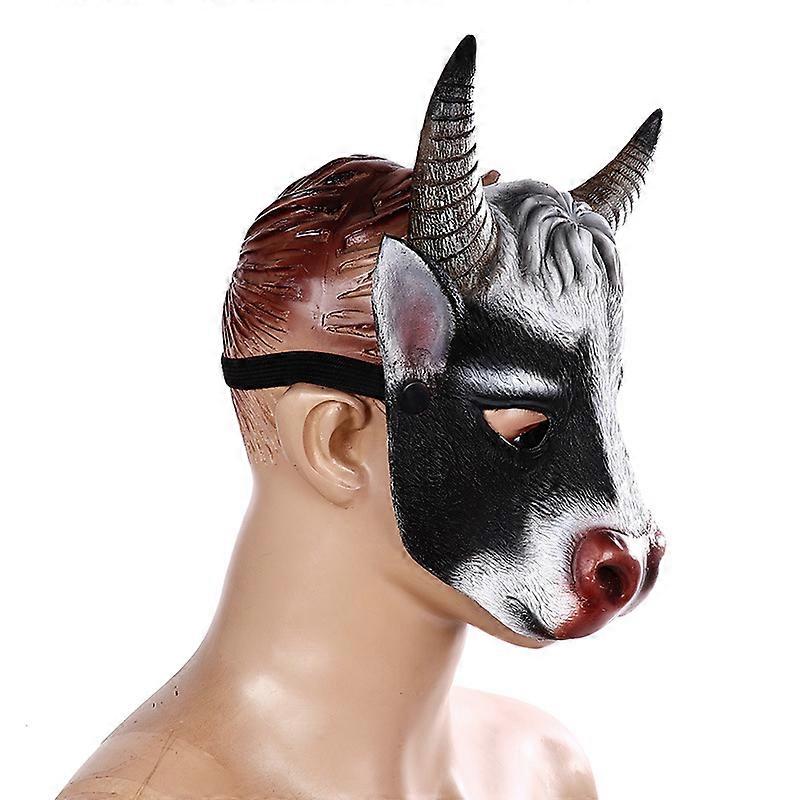 Half face Pu foam 3d realistic animal cow cow head mask Easter ...