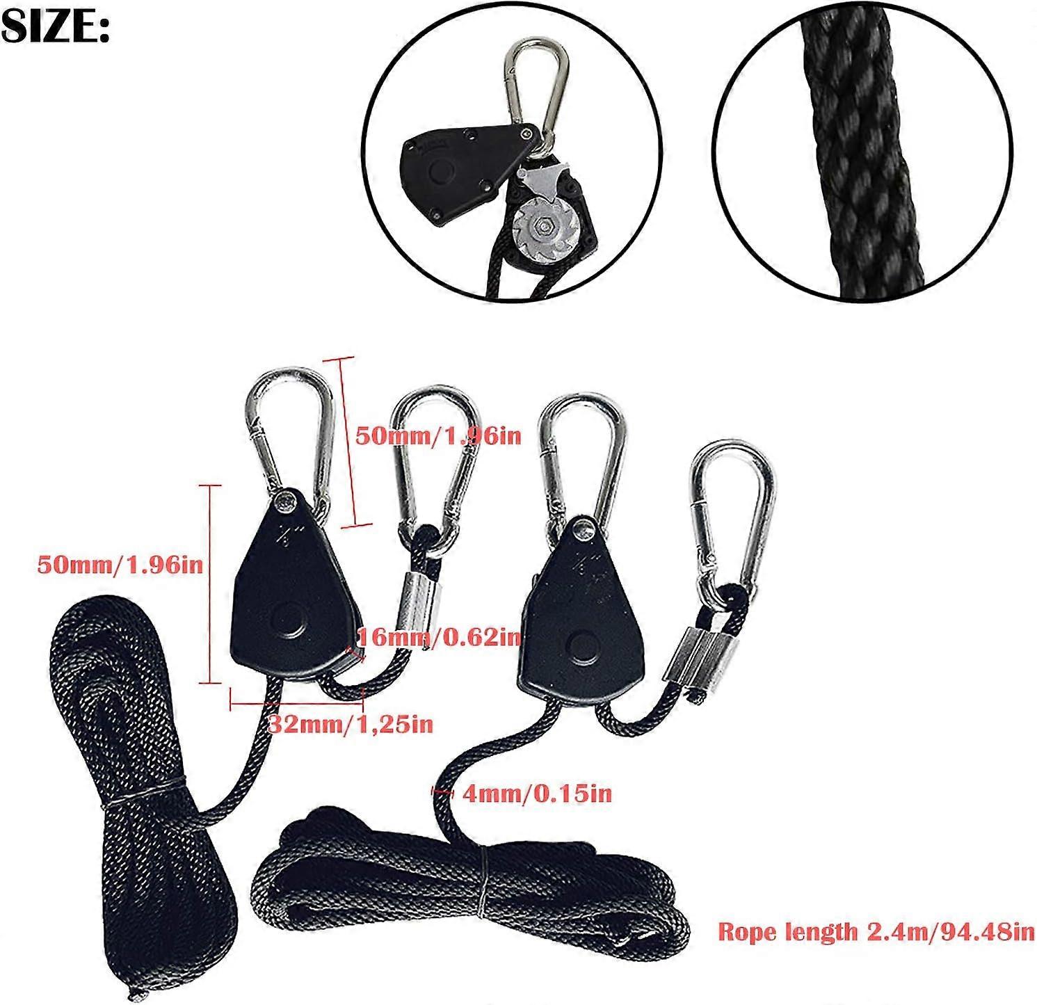 Ratchet Cords with Hooks Rope Pulley Ratchet Adjustable Ratchet Cords ...