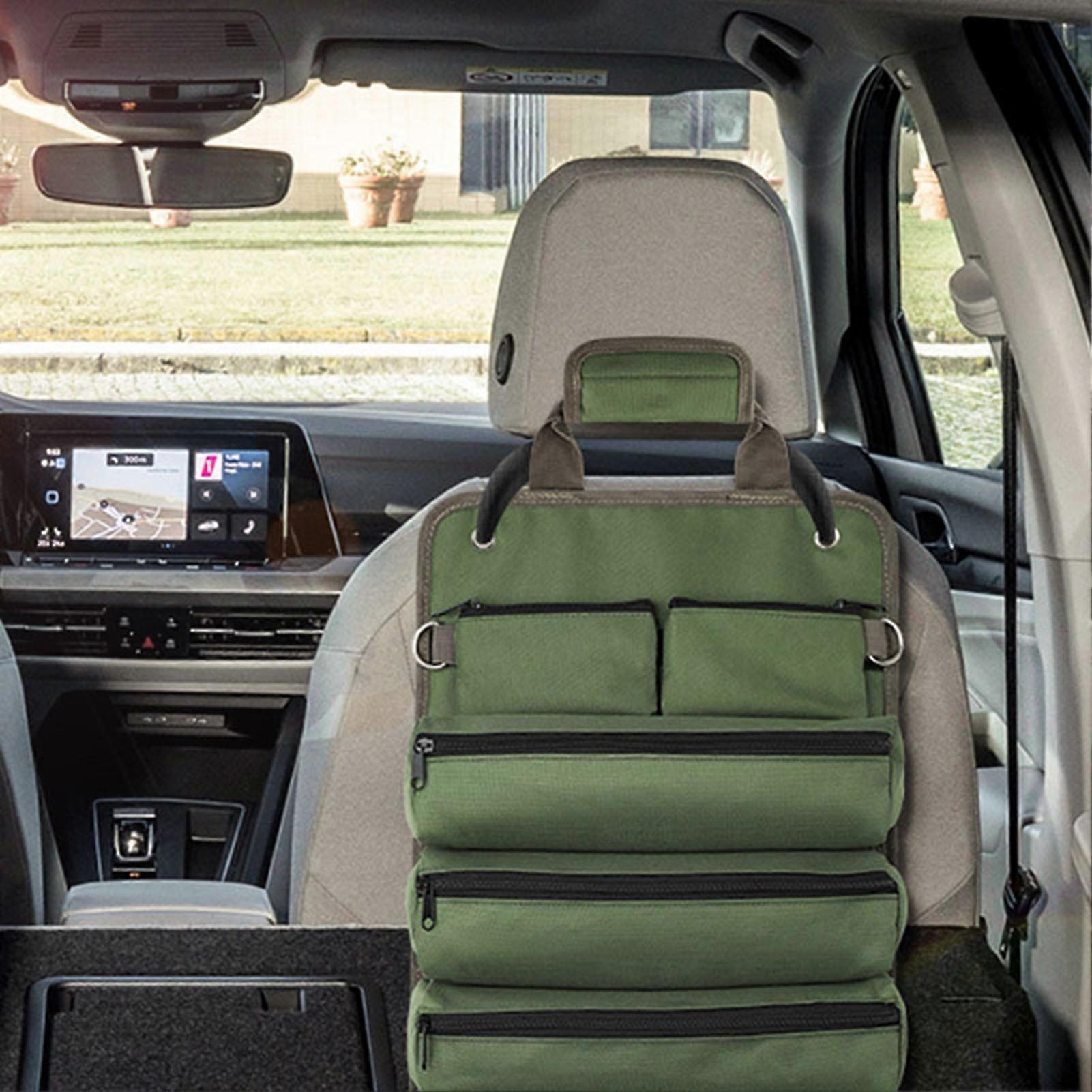 Tool Roll Organizer with Handles Zipper & Buckle Carrier Tote Roll Up ...