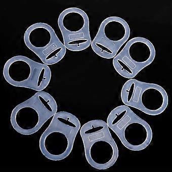 10 Pcs Button Silicone Ring Pacifier Holder Mannequin Adapter ...