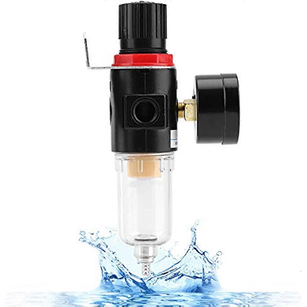 14 Air Compressor Filter Regulator with Gauge Water Pressure Moisture ...