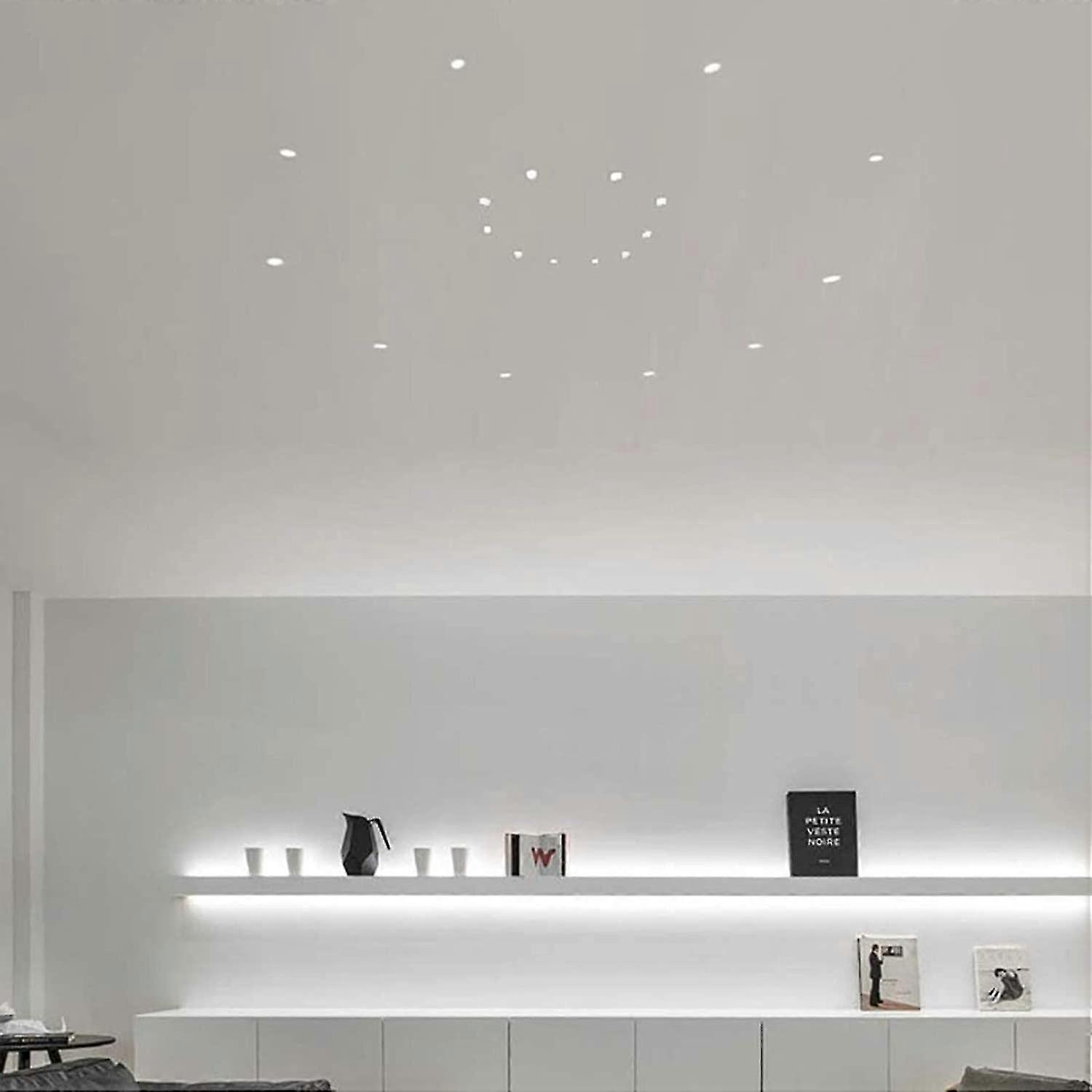 Set Of 6 Mini Led Recessed Ceiling Spotlights Black Mini Led Spotlight ...