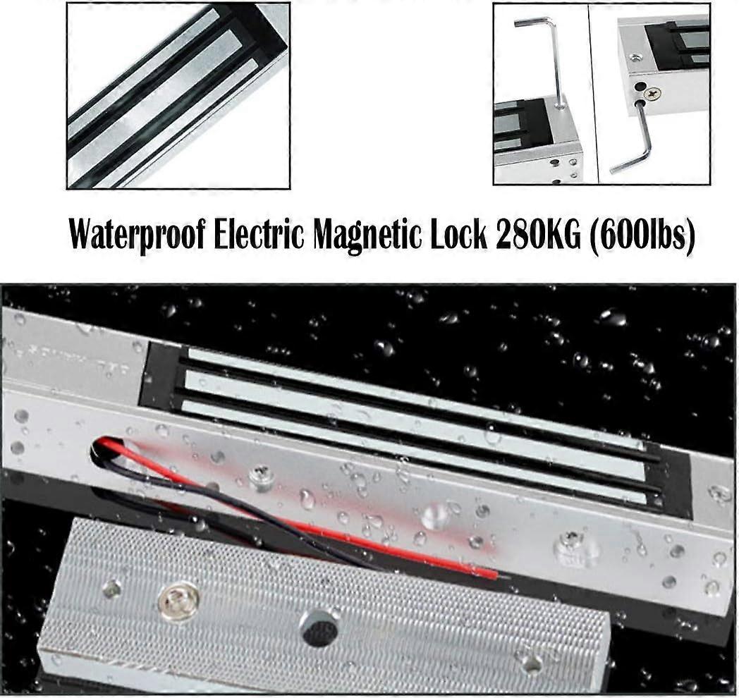 12V Waterproof Electric Magnetic Electromagnetic Door Lock 280KG 600LBs ...