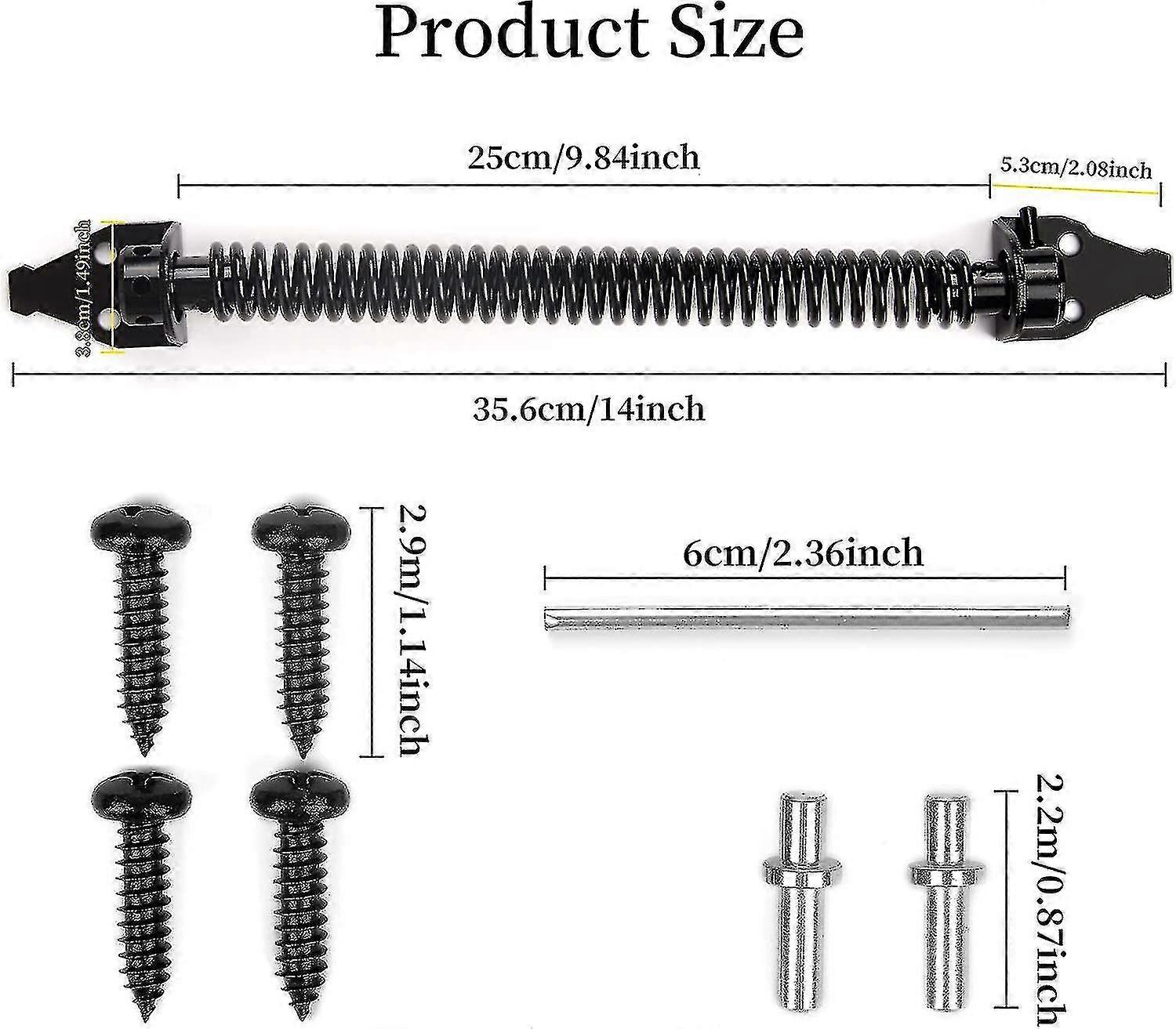 Self Closing Gate Spring Hardware Adjustable Metal Spring Closure For ...