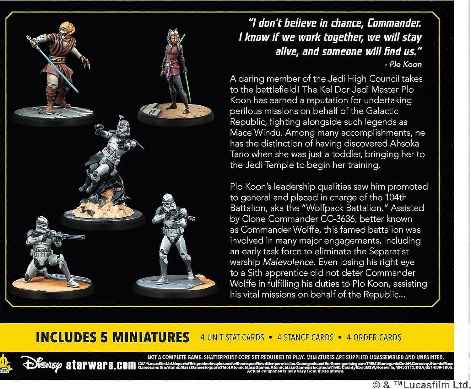 Star Wars Shatterpoint Lead by Example Plo Kloon Squad Pack | Fruugo UK