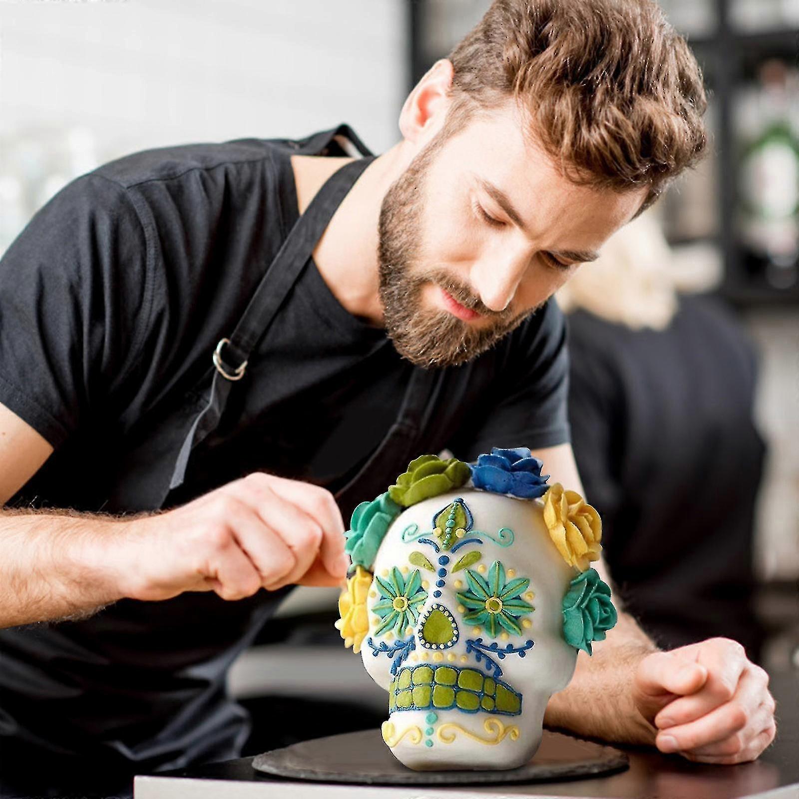 Large Skull Cake Pan Haunted Baking Cake Mold For Halloween And ...