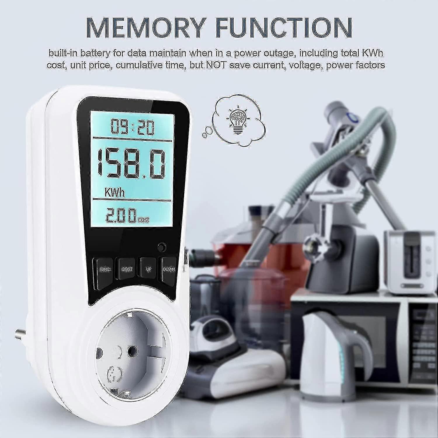 Electricity Meter For Socket Electricity Meter, 16a Energy Cost Meter ...