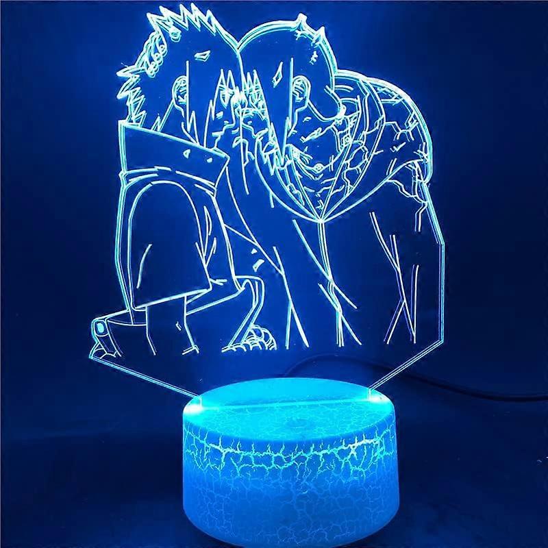Naruto Kakashi Uchiha Sasuke 3D Illusion Night Light Lamp Smart Touch ...