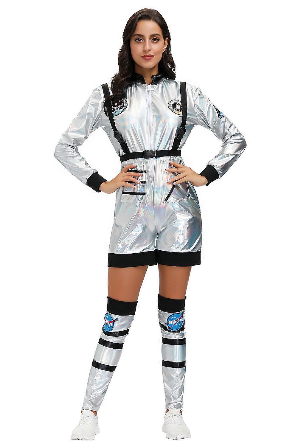 Adult Silver Space Suit