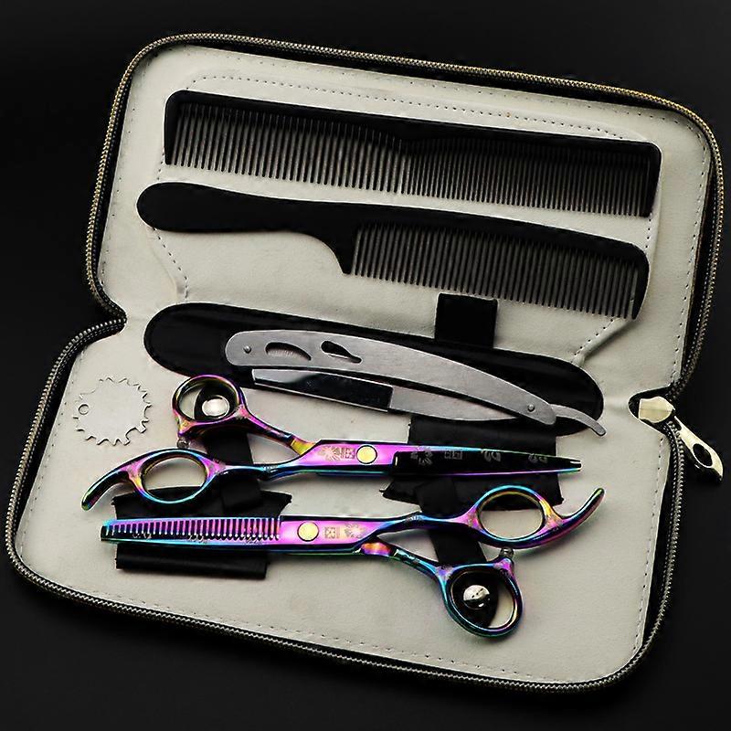 6.0 Inch Color High Quality Hairdressing Scissors Set Barber Scissors ...