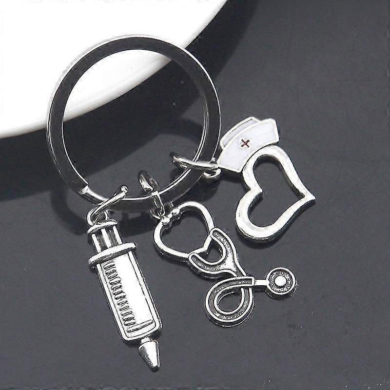Nurse keychain, doctor and nurse gift, hanging keychain metal pendant ...