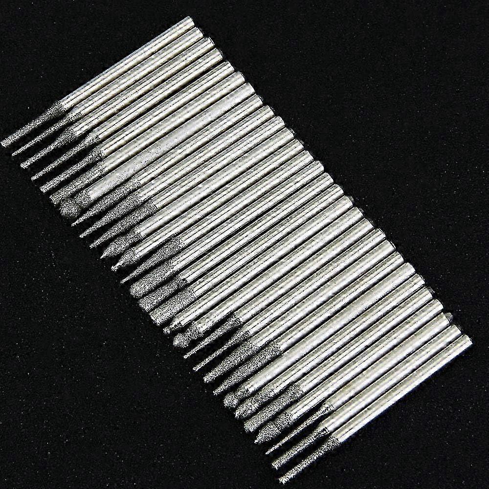 90 PCS Diamond Burs 3mm Shank 120 Grit Grinding Wheel Drill Bit ...