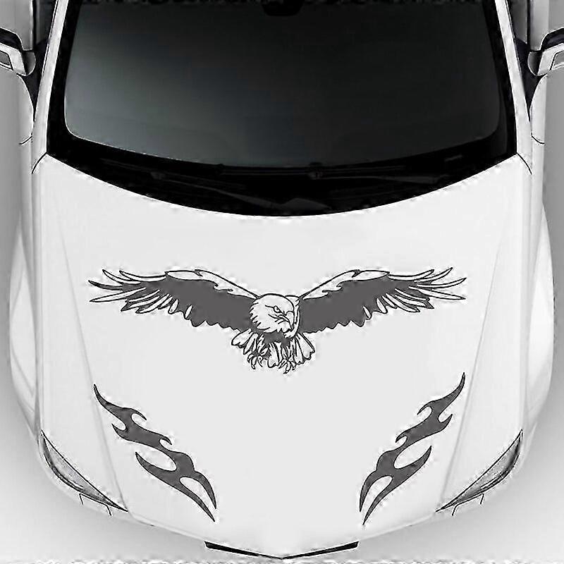 1Set Universal Car Sticker Hood Cover Eagle Fire Stickers Car Racin ...