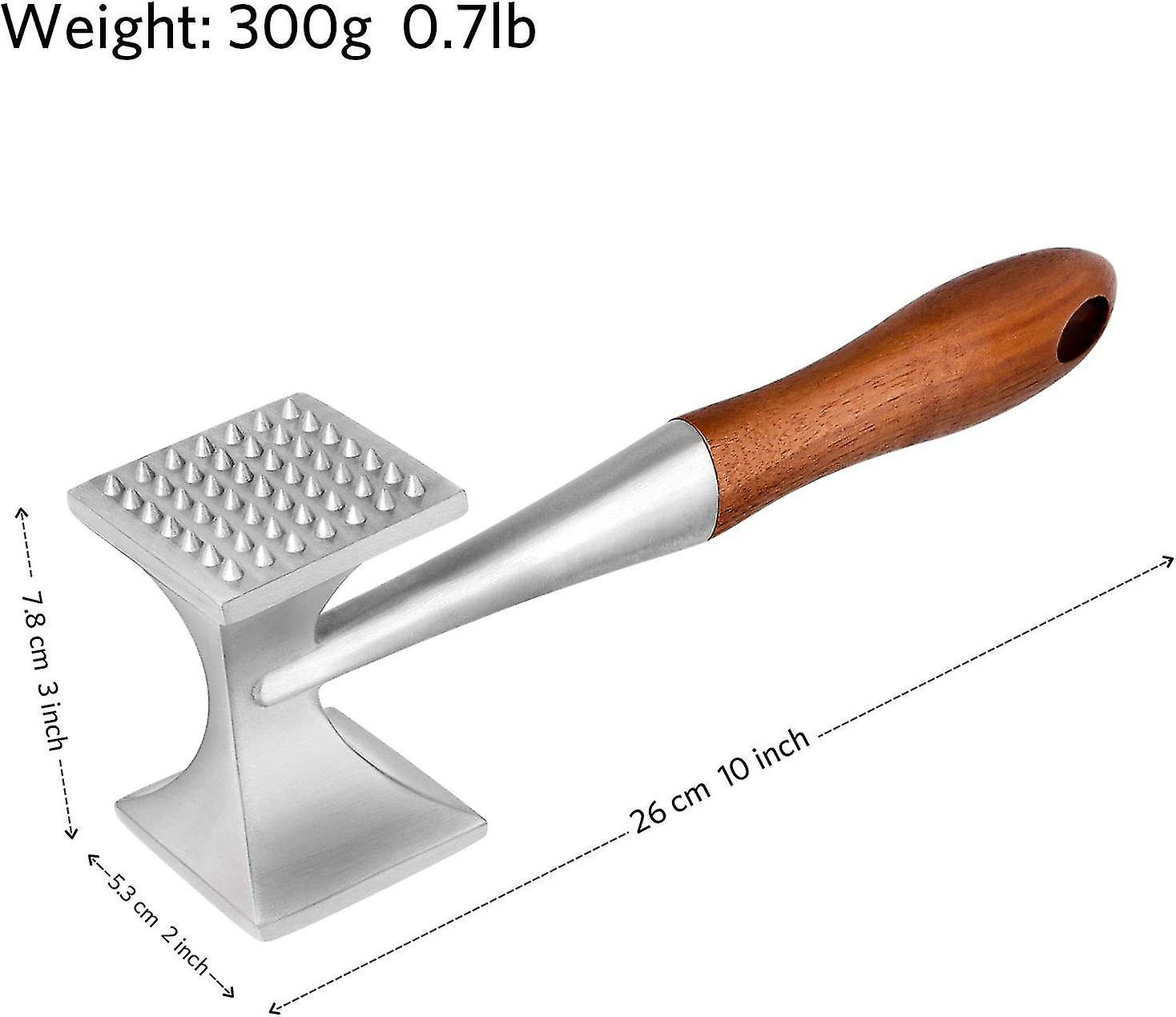 Meat Tenderizer, Meat Hammer, Heavy Duty Steak Hammer With Wooden ...