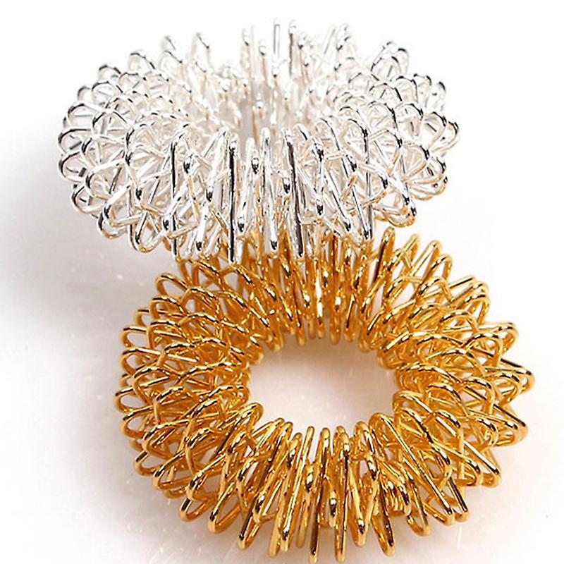 10pcs Stainless Steel Finger Massage Ring Acupuncture Ring Therapy ...