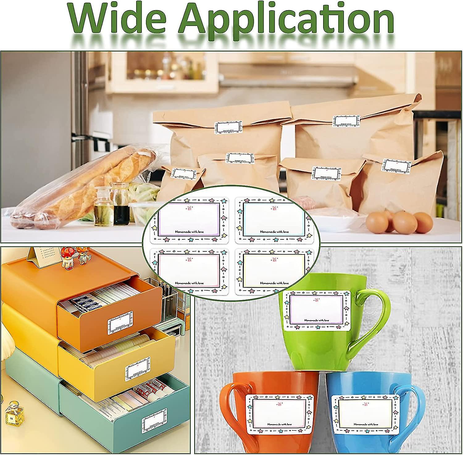 Pack Of 500 Self-adhesive Labels, Jam Jar Stickers, Stickers For ...