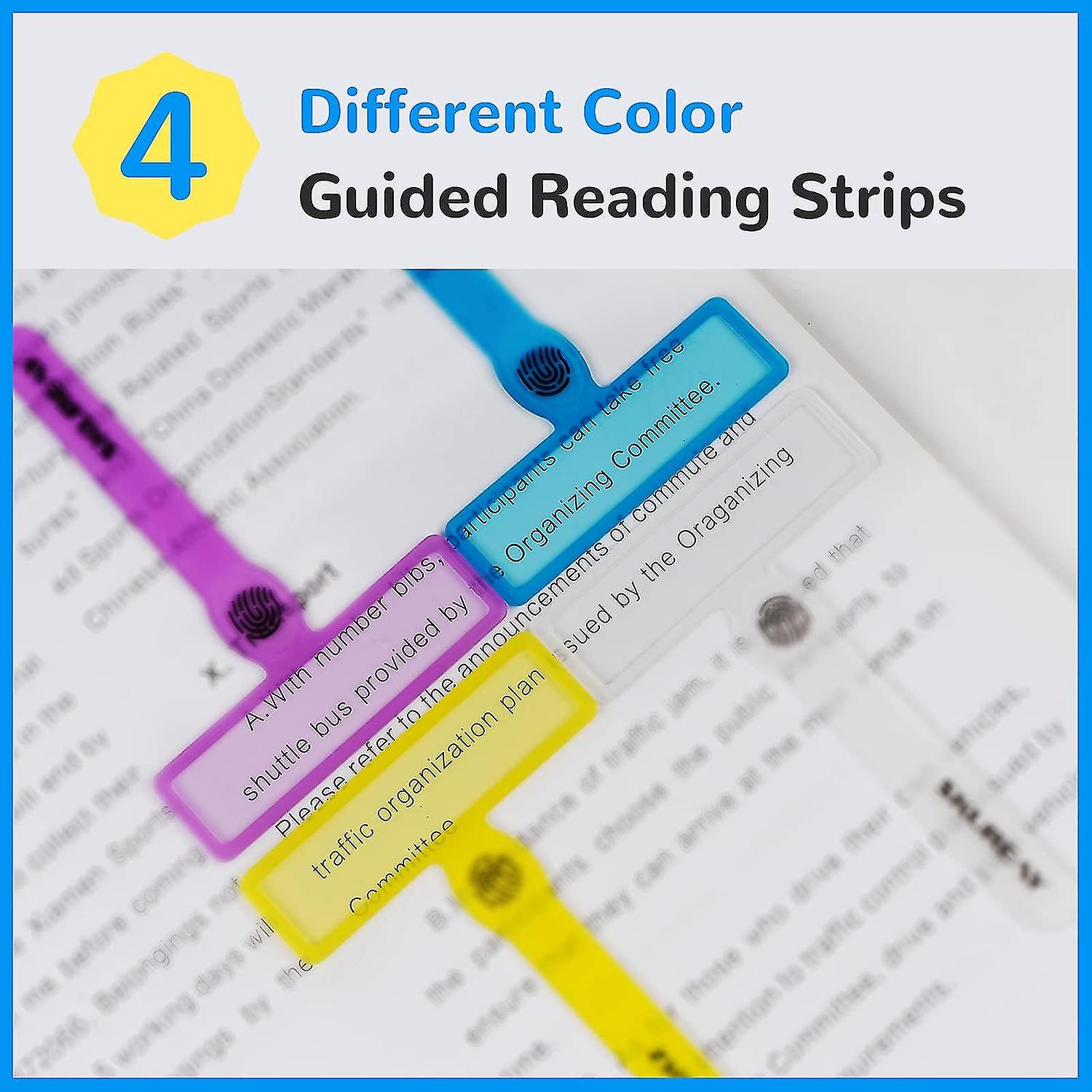 Guided Reading Strips, Dyslexia Tools For Kids, Colorful Text Overlays ...