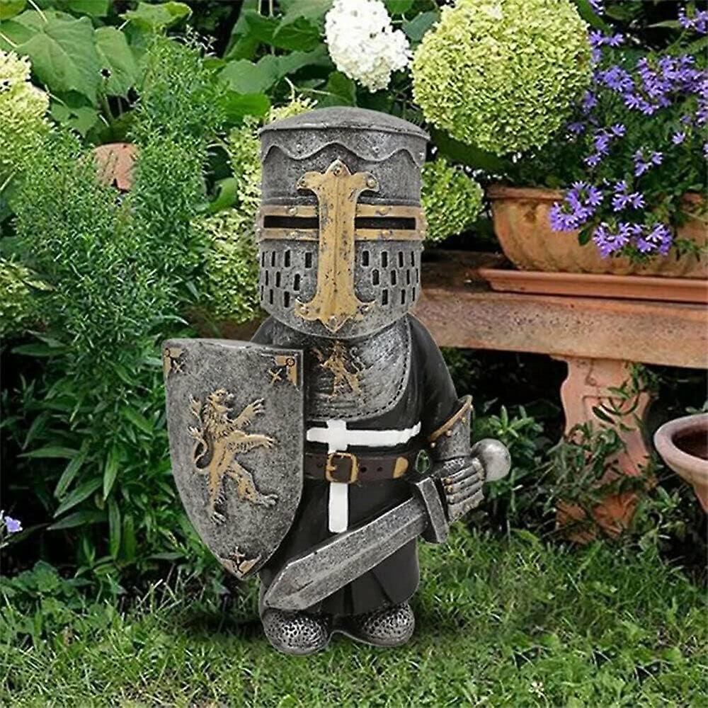 Garden Guard Medieval Statue Decorations Knight Exquisite Dwarf Garden ...