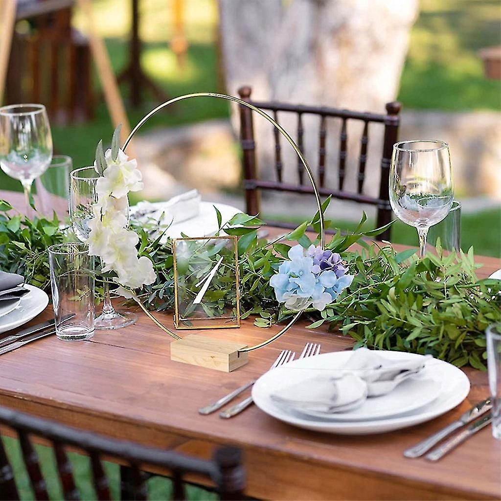 Round Backdrop Stand Hexagonal Arch Metal Hoop Desktop Garland Frame ...