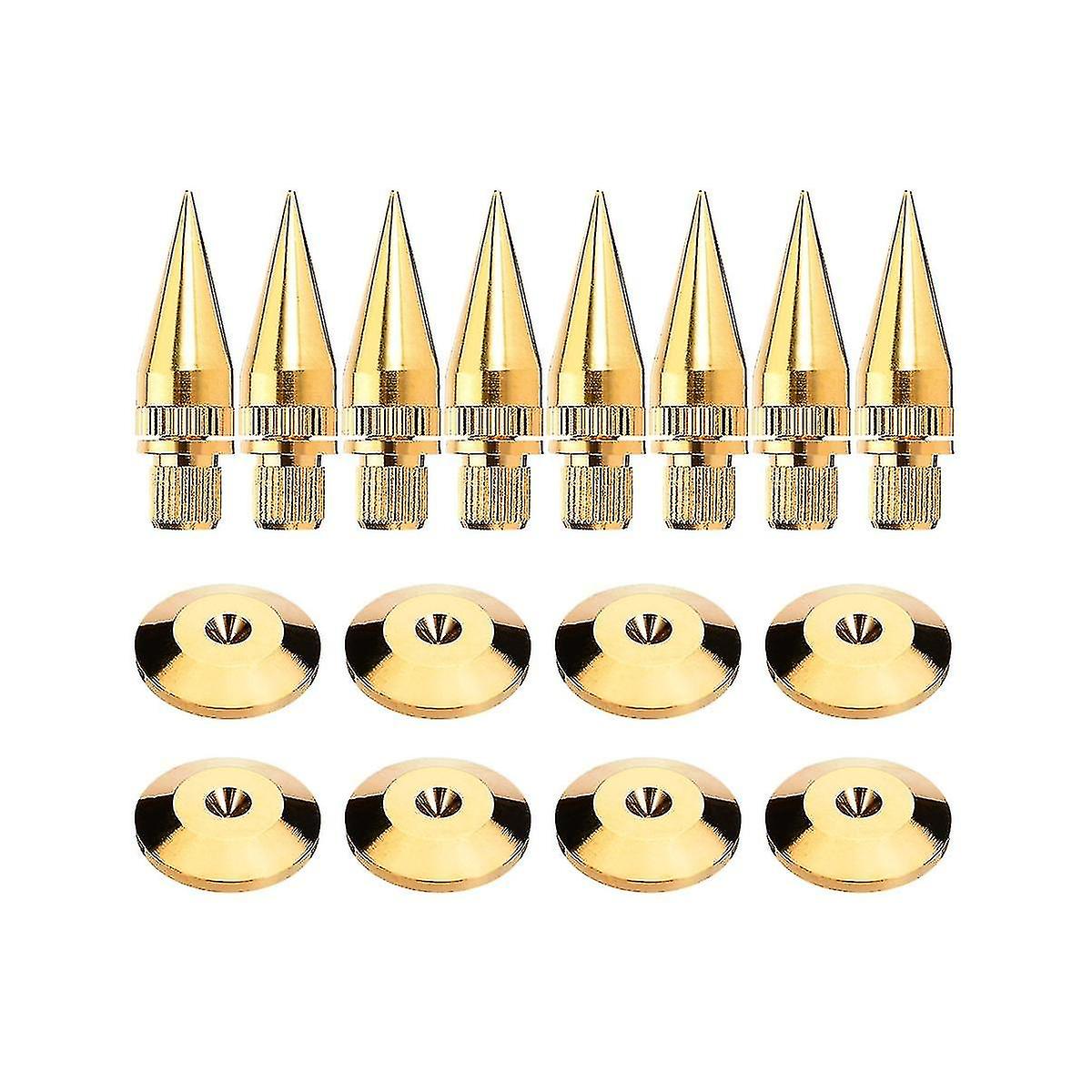 8 Pairs Speaker Spikes 6x36mm Copper Isolation Stand+base Pad Feet For ...