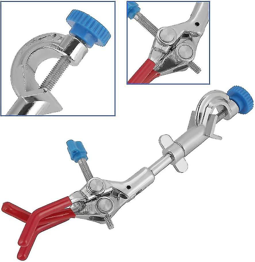 3 Adjustable Swivel Clamp, Finger Style Burette Flask Beaker Clamp ...