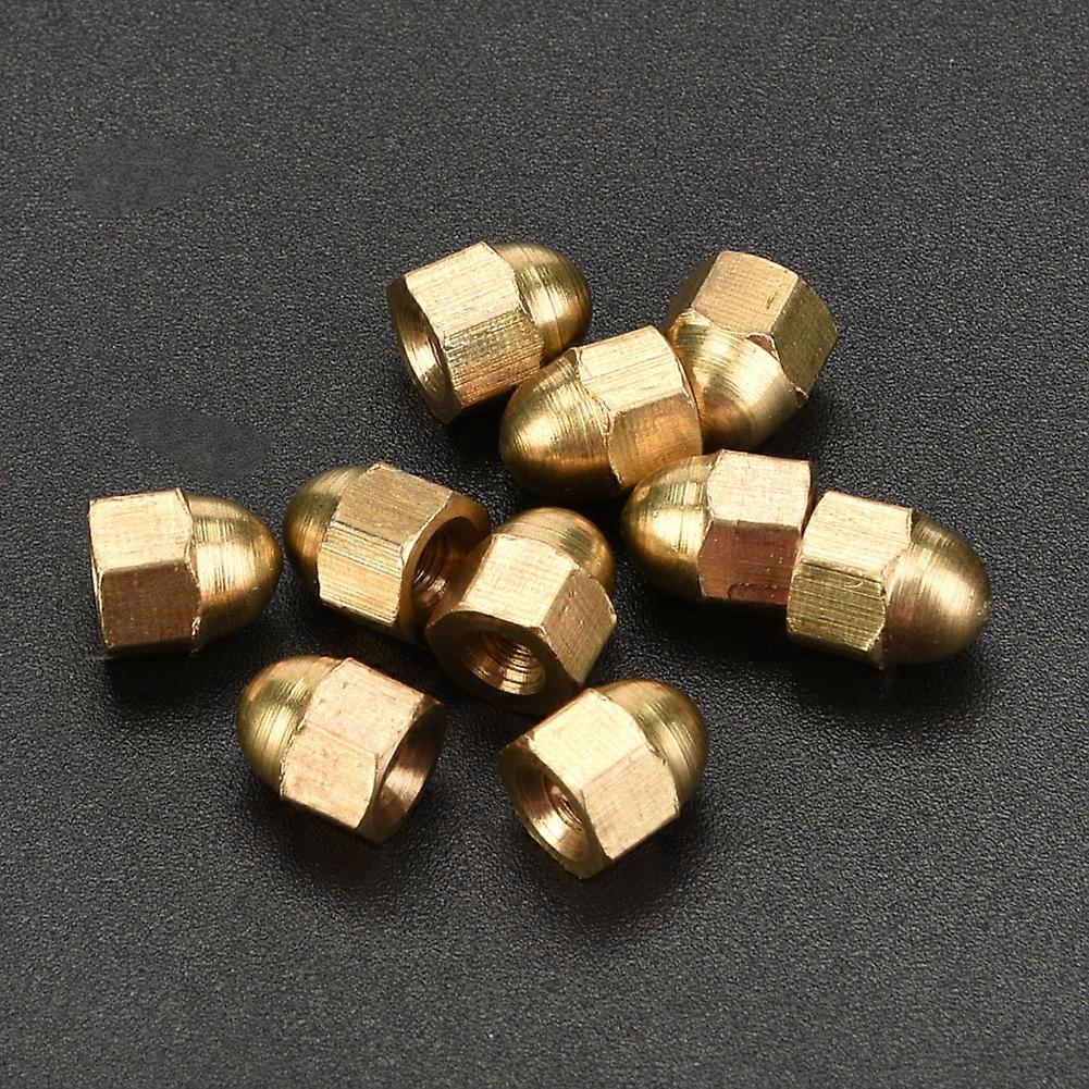 Brass Acorn Nut Kit Dome Head Cap Hex Nuts Set Vehicle Fasteners (M3 ...