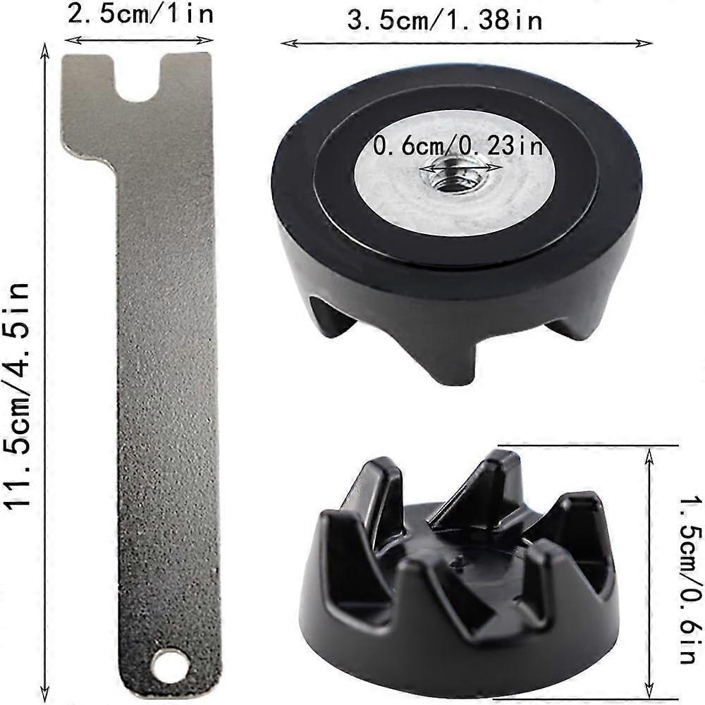 Black 9704230 Blender Drive Coupler(6 Pcs) with 1 Spanner Replacement ...