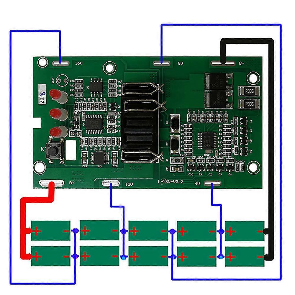 20v Li-ion Battery Housing Shell Protection Pcb Circuit Board Set For ...