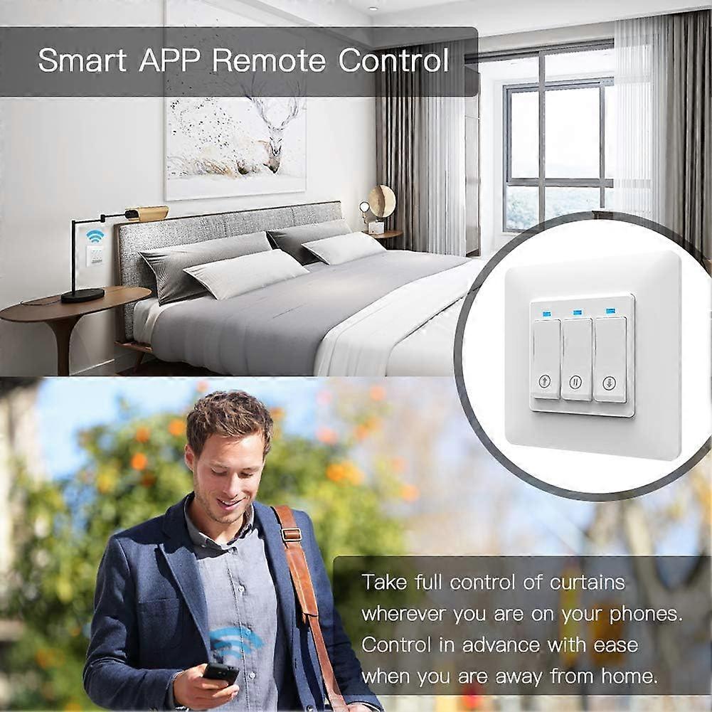 WiFi Connected Roller Shutter Switch, Wireless Adjustable Opening Smart ...