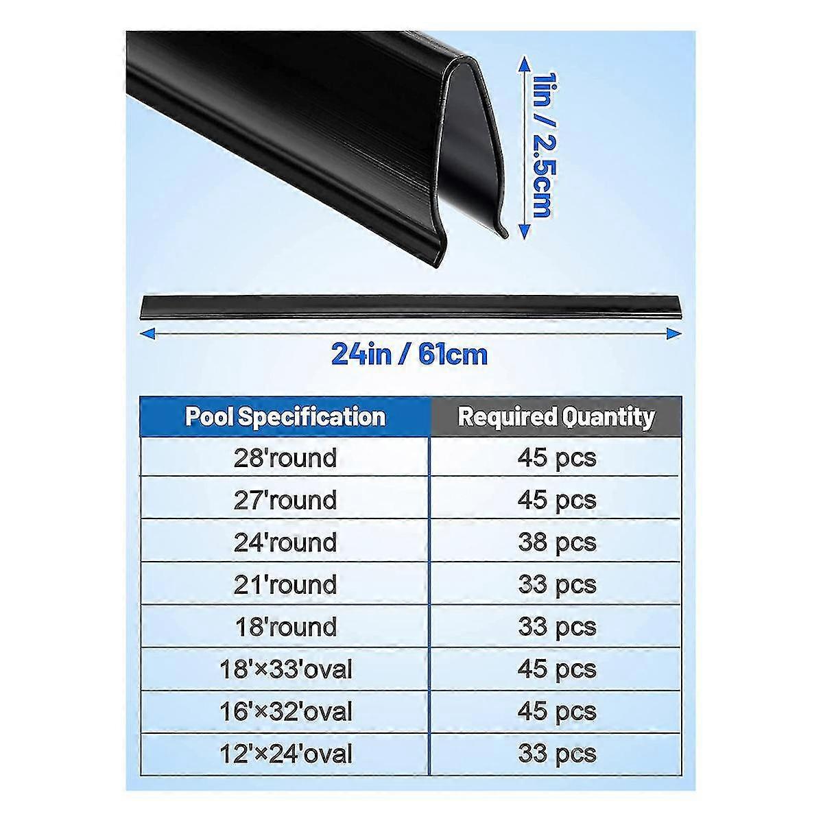 45pcs Coping Strips For Pool Liners,swimming Pools Liner Clip ...