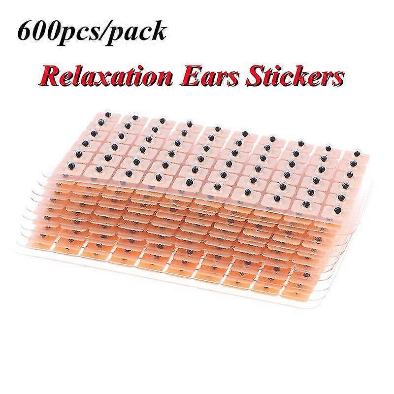 60/600pcs Relaxation Ears Stickers Therapy Needle Patch Ear Massage ...