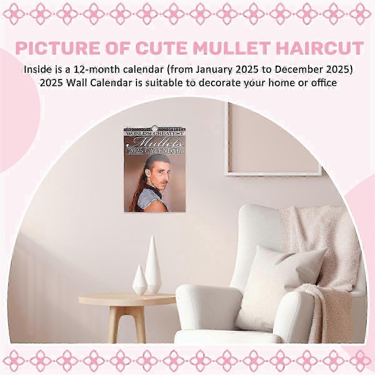 2025 Wall Monthly Calendar World'S Greatest Mullets Hanging Calendrier ...