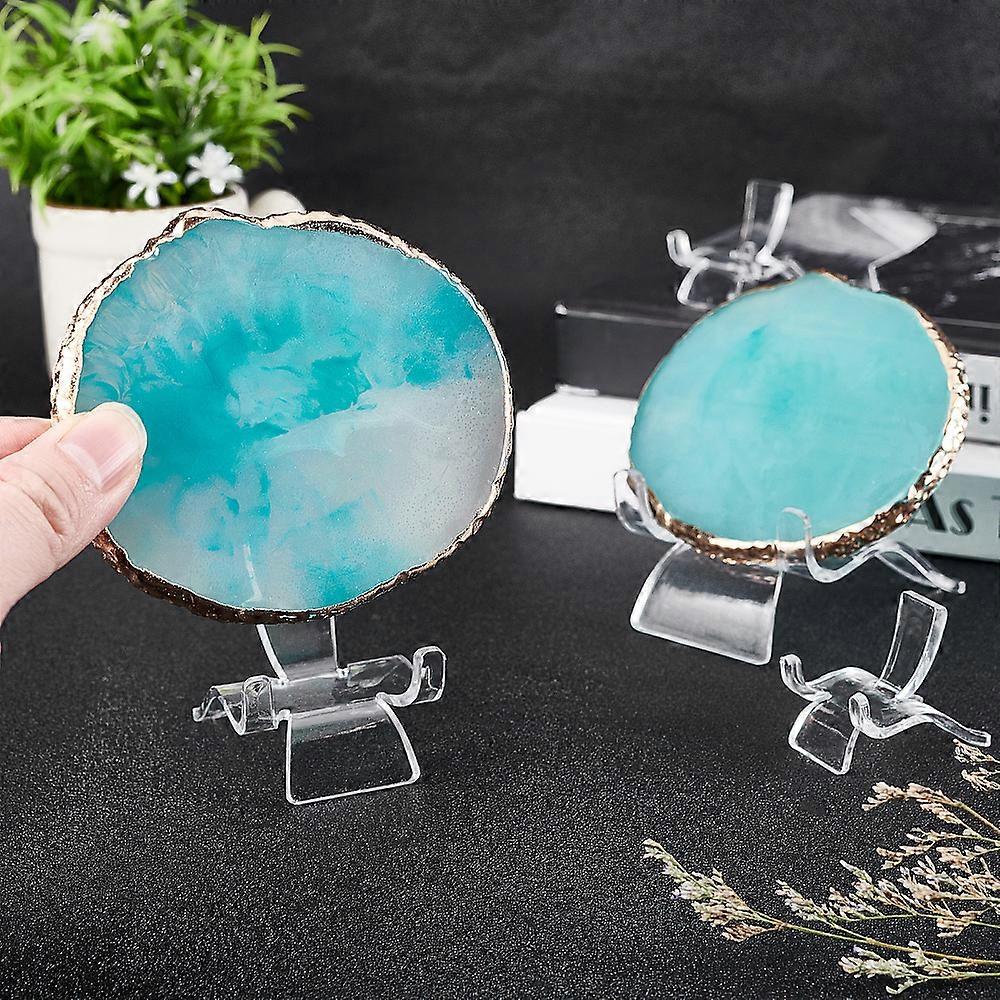 6Pcs Acrylic Triangle Display Holder 3 Style Crystal Display Stand ...