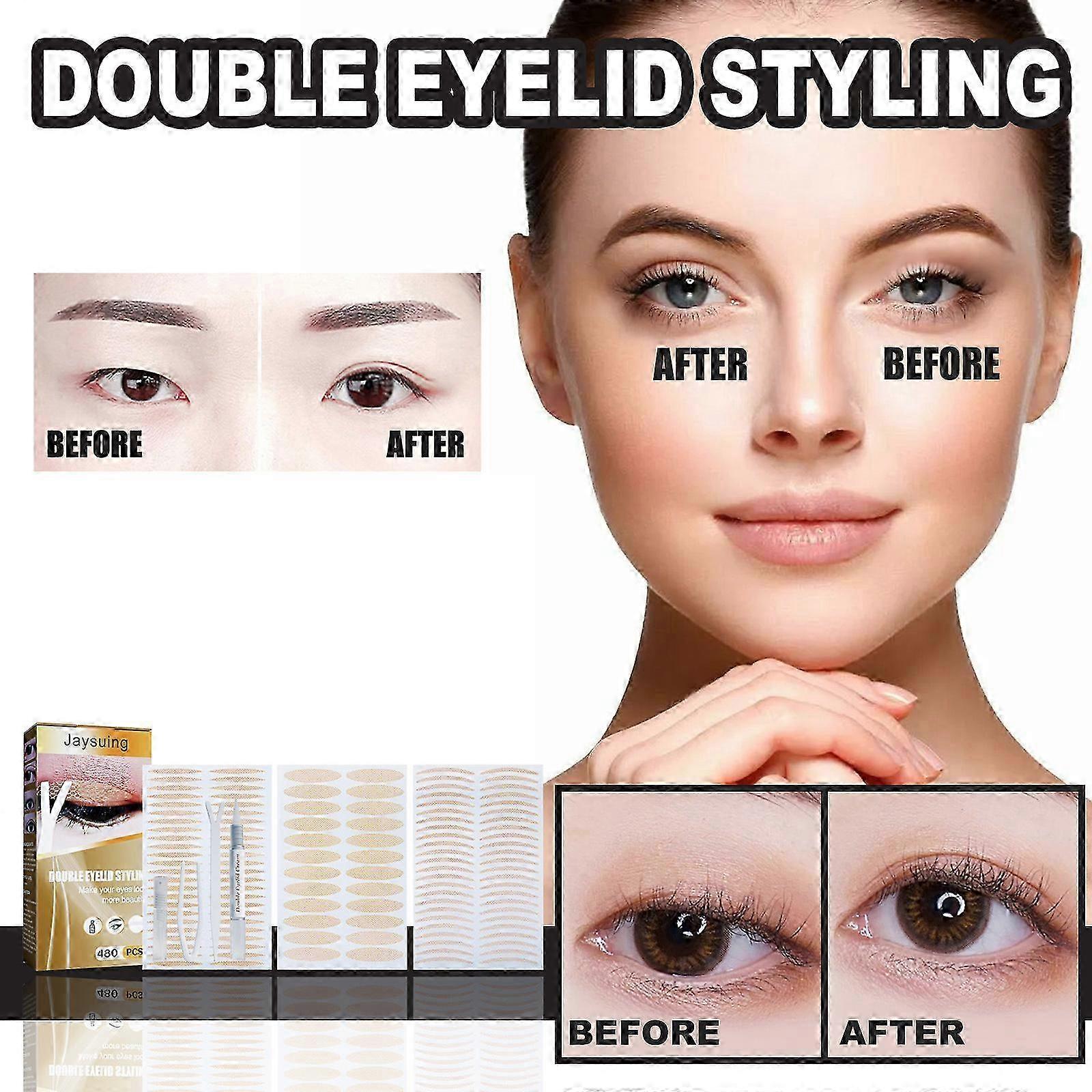 Eyelid Tape 480pcs Invisible Waterproof Eyelid Lifter Strips For Hooded