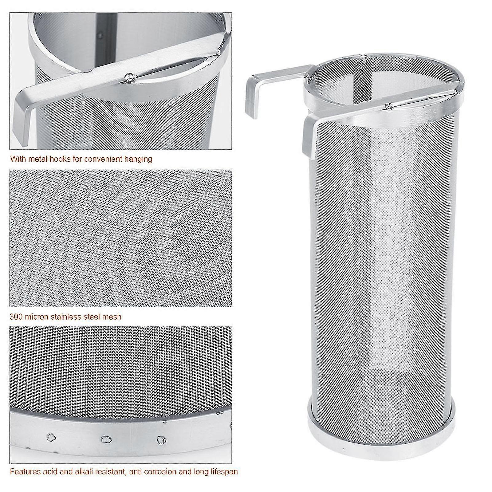 300 Micron Stainless Steel Homemade Brew Beer Hop Mesh Filter Strainer ...